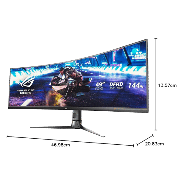 ASUS ROG Strix XG49VQ 49” Ultra Wide Curved 144Hz Gaming Monitor ...